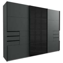 Mid.you Schiebet&uuml;renschrank Wimex Saigon, Graphit, Schwarz, Metall, 6 F&auml;cher, 6 Schublade(n) Schubladen, 270x210x64 cm, BQ - B&uuml;ndnis f&uuml;r Qualit&auml;t, Made in Germany, DIN EN ISO 9001, Schlafzimmer, Kleiderschr&auml;nke, Schwebet&uuml;renschr&auml;nke