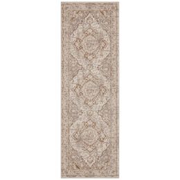 Hanse Home L&auml;ufer Terrain, Braun, Creme, Kunststoff, orientalisch, rechteckig, 80x200 cm, Oeko-Tex&reg; Standard 100, f&uuml;r Fu&szlig;bodenheizung geeignet, in verschiedenen Gr&ouml;&szlig;en erh&auml;ltlich, pflegeleicht, strapazierf&auml;hig, leicht zusammenrollbar, Teppiche & B&ouml;den, Teppiche, Teppichl&auml;ufer