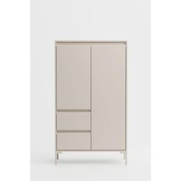 Mid.you Highboard, Kaschmir, Holzwerkstoff, 4 F&auml;cher, 2 Schublade(n) Schubladen, 81x139x40 cm, Wohnzimmer, Kommoden & Sideboards, Highboards