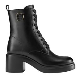 Aigner Stiefeletten - block heel lace bootie NORA 1A - Gr. 40 (EU) - in Schwarz - f&uuml;r Damen