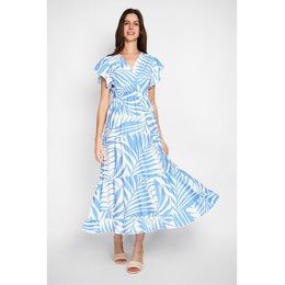 William de Faye Kleid in Hellblau/ Wei&szlig; - 71% | Gr&ouml;&szlig;e 40 | Damen-kleider