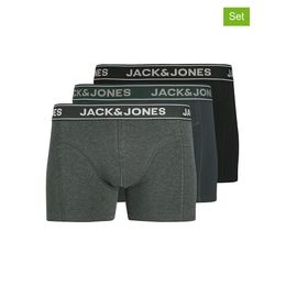 Jack & Jones Jack & Jones 3er-Set: Boxershorts in Grau/ Gr&uuml;n/ Schwarz - 40% | Gr&ouml;&szlig;e XXL | Herren-waesche