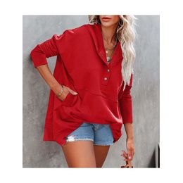 Milan Kiss Hoodie in Rot - 60% | Gr&ouml;&szlig;e L | Damen-sweatshirts-jacken