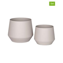 House Nordic 2er-Set: Blument&ouml;pfe in Beige - 38% | Kerzen-vasen