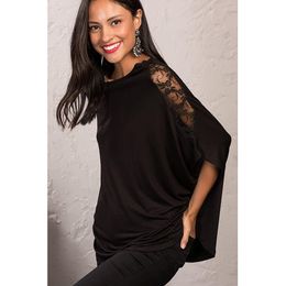 Milan Kiss Bluse in Schwarz - 65% | Gr&ouml;&szlig;e L | Damen-blusen