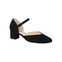 Hassia Leder-Spangenpumps "Capri" in Schwarz - 49% | Größe 37,5 | Pumps