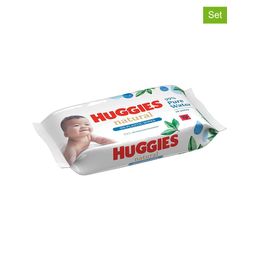 HUGGIES 4er-Set: Feuchtt&uuml;cher "Natural" - 4x 3er-Pack - 12% | Baby-pflege-produkte