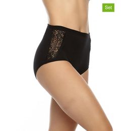 COTONELLA 2er-Set: Pantys in Schwarz - 16% | Gr&ouml;&szlig;e M | Damen-unterteile