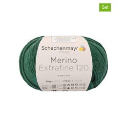 Schachenmayr since 1822 10er-Set: Wollgarne ''Merino Extrafine 120'' in Gr&uuml;n - 10x 50 g - 18% | Kreativbedarf-diy