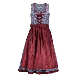 Almsach Dirndl in Blau/ Bordeaux - 48% | Größe 44 | Damen-dirndl
