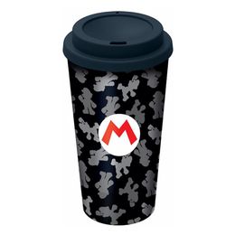 Super Mario Thermobecher "Super Mario Hologram" in Schwarz - 520 ml - 10% | Damen-outdoor-ausruestung