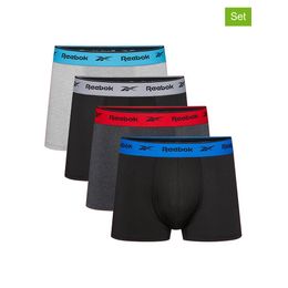 Reebok 4er-Set: Boxershorts in Schwarz/ Grau/ Anthrazit - 65% | Größe L | Herren-waesche