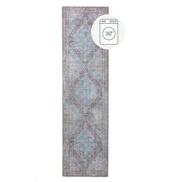 Flair Rugs Kurzflor-Läufer "Cyra" in Hellblau/ Beige - 45% | Größe 60x230 cm |