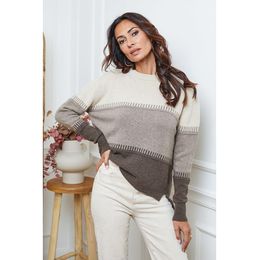 So Cachemire Pullover "Lurcia" in Beige/ Taupe - 65% | Gr&ouml;&szlig;e XL | Damen-pullover-cardigans