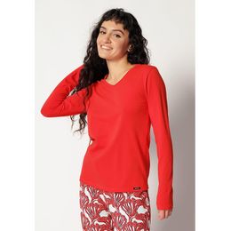 Skiny Pyjama-Oberteil in Rot - 71% | Gr&ouml;&szlig;e 36 | Damen-loungewear