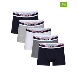 Reebok 5er-Set: Boxershorts "Jay" in Schwarz/ Grau/ Weiß - 58% | Größe S | Herren-waesche