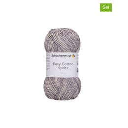 Schachenmayr since 1822 10er-Set: Baumwoll-Mixgarne ''Easy Cotton Spritz'' in Grau - 10x 50 g - 21% | Kreativbedarf-diy