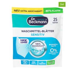 Dr.Beckmann Dr. Beckmann 2er-Set: Waschmittelblätter "Magic Leaves Sensitiv", je 25 Blätter - 11% | Putzutensilien