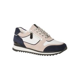 Hassia Leder-Sneakers "Porto" in Beige/ Dunkelblau/ Weiß - 48% | Größe 35 | Damen-sneakers