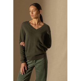 Perfect Cashmere Kaschmir-Pullover "Kalie" in Khaki - 44% | Größe L | Damen-pullover-cardigans