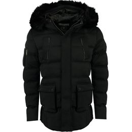 Geographical Norway Winterparka "Bob" in Schwarz - 64% | Gr&ouml;&szlig;e L | Herren-plussize