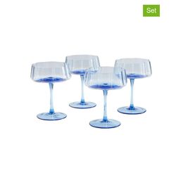 Jotex 4er-Set: Cocktailgläer ''Nina'' in Blau - 250 ml - 48% | Gedeckter-tisch