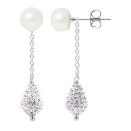 Pearl Addict Silber-Ohrstecker mit Süßwasserzuchtperlen und Kristallen - 85% | Schmuck