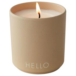 Design Letters Duftkerze ''Hello'' in Beige - 260 g - 11% | Kerzen-vasen