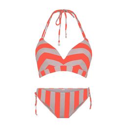 LINGA DORE Bikini in Orange/ Beige - 80% | Gr&ouml;&szlig;e 38F-Cup | Damen-bademode