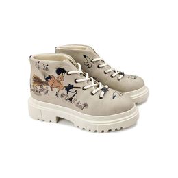 Goby Schnürschuhe in Beige/ Bunt - 72% | Größe 37 | Damen-schnuerschuhe