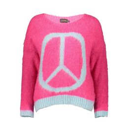 miss goodlife Pullover "Peace" in Pink/ Hellblau - 78% | Gr&ouml;&szlig;e M | Damen-pullover-cardigans