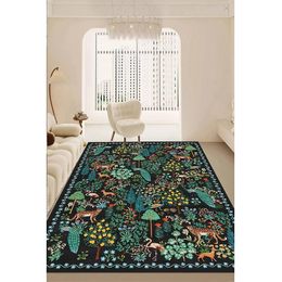 Conceptum Hypnose Kurzflor-Teppich ''Forest'' in Schwarz/ Grün - 61% | Größe 160x230 cm |