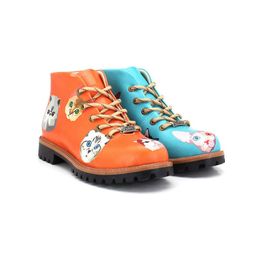 Goby Schnürschuhe in Orange/ Hellblau - 71% | Größe 40 | Damen-schnuerschuhe