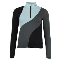 Peak Mountain Funktionslongsleeve "Aramis" in Hellblau/ Grau/ Schwarz - 63% | Gr&ouml;&szlig;e XL | Damen-outdoor-tops-shirts