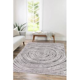 Conceptum Hypnose Kurzflor-Teppich ''Elmina F0333'' in Grau - 64% | Gr&ouml;&szlig;e 120x180 cm |
