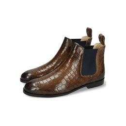 Melvin & Hamilton MELVIN & HAMILTON Leder-Chelsea-Boots "Susan 10" in Braun/ Dunkelblau - 49% | Größe 37 | Stiefeletten
