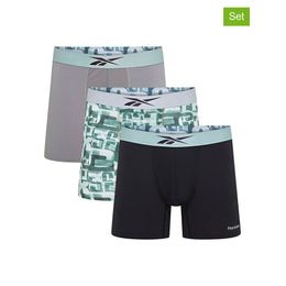 Reebok 3er-Set: Boxershorts "Shand" in Schwarz/ Grün/ Grau - 57% | Größe M | Herren-waesche