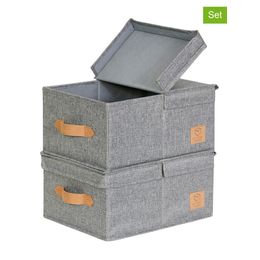 STORE IT! STORE IT 2er-Set: Ordnungsboxen "Premium" in Grau - (B)33 x (H)25 x (T)16 cm - 36% | Kisten-koerbe