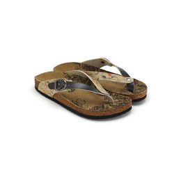 Calceo Zehentrenner in Gelb/ Schwarz - 72% | Größe 37 | Damen-sandalen