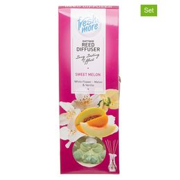 Fresh & More 3er-Set: Duftvasen "Sweet Melon", je 35 ml - 11% | Kerzen-vasen