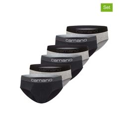 Camano 6er-Set: Slips in Schwarz/ Grau - 50% | Größe M | Herren-waesche