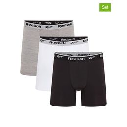 Reebok 3er-Set: Boxershorts "Ainslie" in Schwarz/ Grau/ Weiß - 62% | Größe M | Herren-waesche