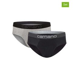 Camano 2er-Set: Slips in Schwarz/ Grau - 44% | Größe XL | Herren-waesche