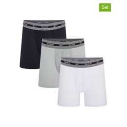 Reebok 3er-Set: Boxershorts "Bexley" in Grau/ Weiß/ Blau - 60% | Größe L | Herren-waesche