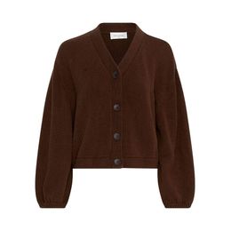 MOSS COPENHAGEN Cardigan "Zafina" in Dunkelbraun - 53% | Gr&ouml;&szlig;e XS/S | Damen-pullover-cardigans