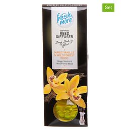 Fresh & More 3er-Set: Duftvasen "Magic Vanille & Wild Forest Wood", je 35 ml - 11% | Kerzen-vasen