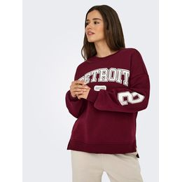 Only Sweatshirt in Bordeaux - 51% | Gr&ouml;&szlig;e S | Damen-sweatshirts-jacken