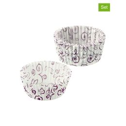 Zenker 2er-Set: Papierbackf&ouml;rmchen in Wei&szlig;/ Lila - 2x 50 St&uuml;ck - 12% | Kuechenhelfer