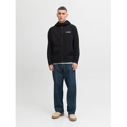 Jack & Jones Jack & Jones Sweatjacke in Schwarz - 42% | Gr&ouml;&szlig;e S | Herren-sweatshirts-jacken