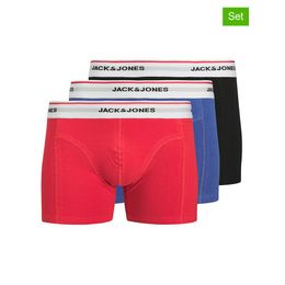 Jack & Jones Jack & Jones 3er-Set: Boxershorts "Jackayden" in Hellblau/ Schwarz/ Rot - 43% | Größe M | Herren-waesche
